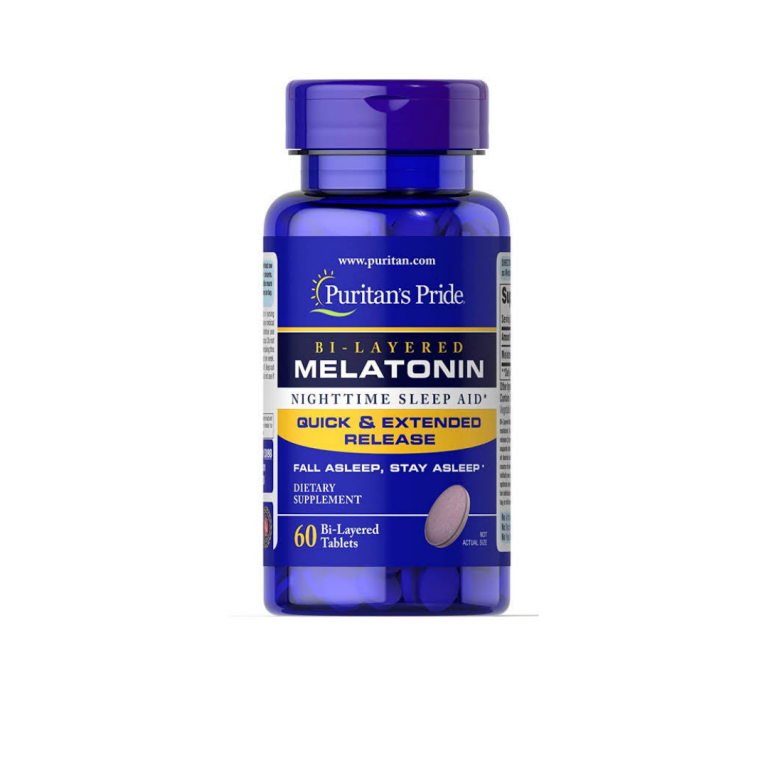 Puritan’s Pride Bi-layered Melatonin Nighttime Sleep Aid 5mg 60 tablets ...