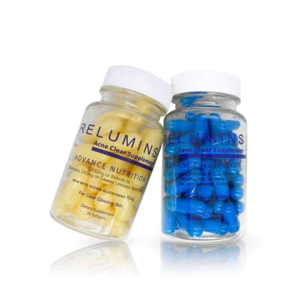 Relumins Oral Acne Treatment Set - Dual Capsule For Clear Skin ...